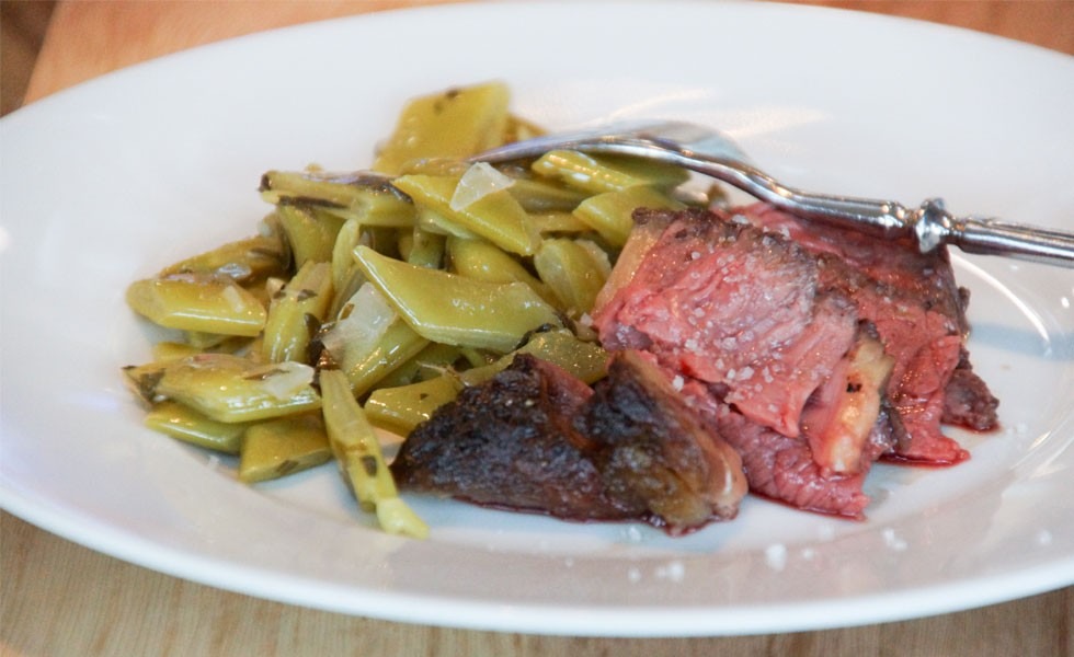 Dry Aged Rump Steak with Summer Bean Salad - Dry Ager Australia & NZ
